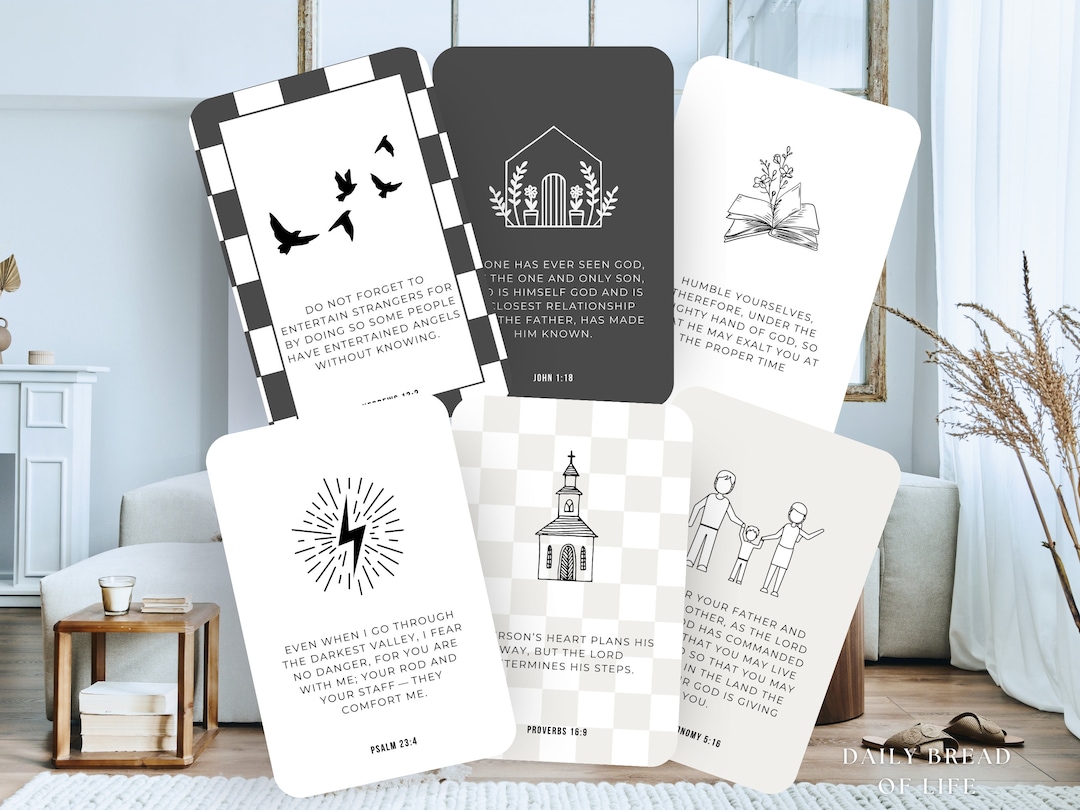 Scripture Memory Cards for Kids: Christian Homeschool Bible Verses (PDF ...