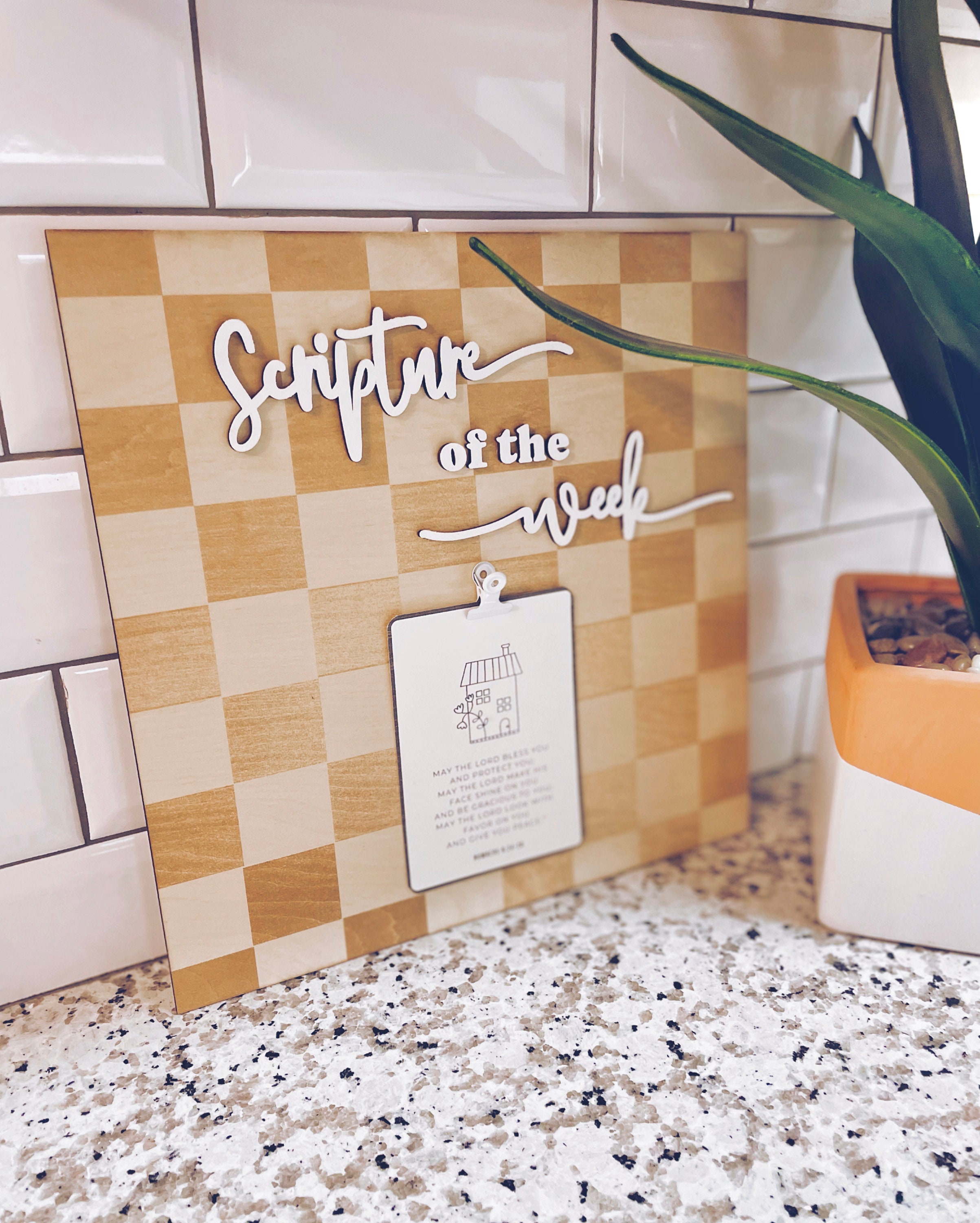 Weekly Scripture Wood Sign, Scripture of the Week Clipboard Sign, Bible ...
