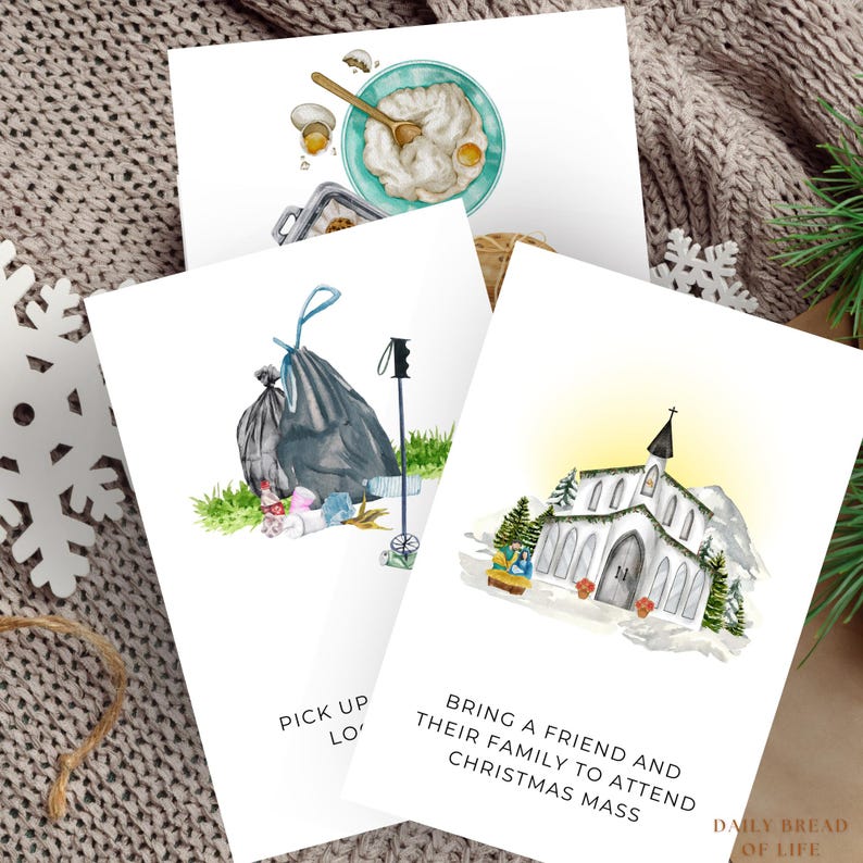 Christmas Kindness Cards: Family Advent Activity, Printable Service ...