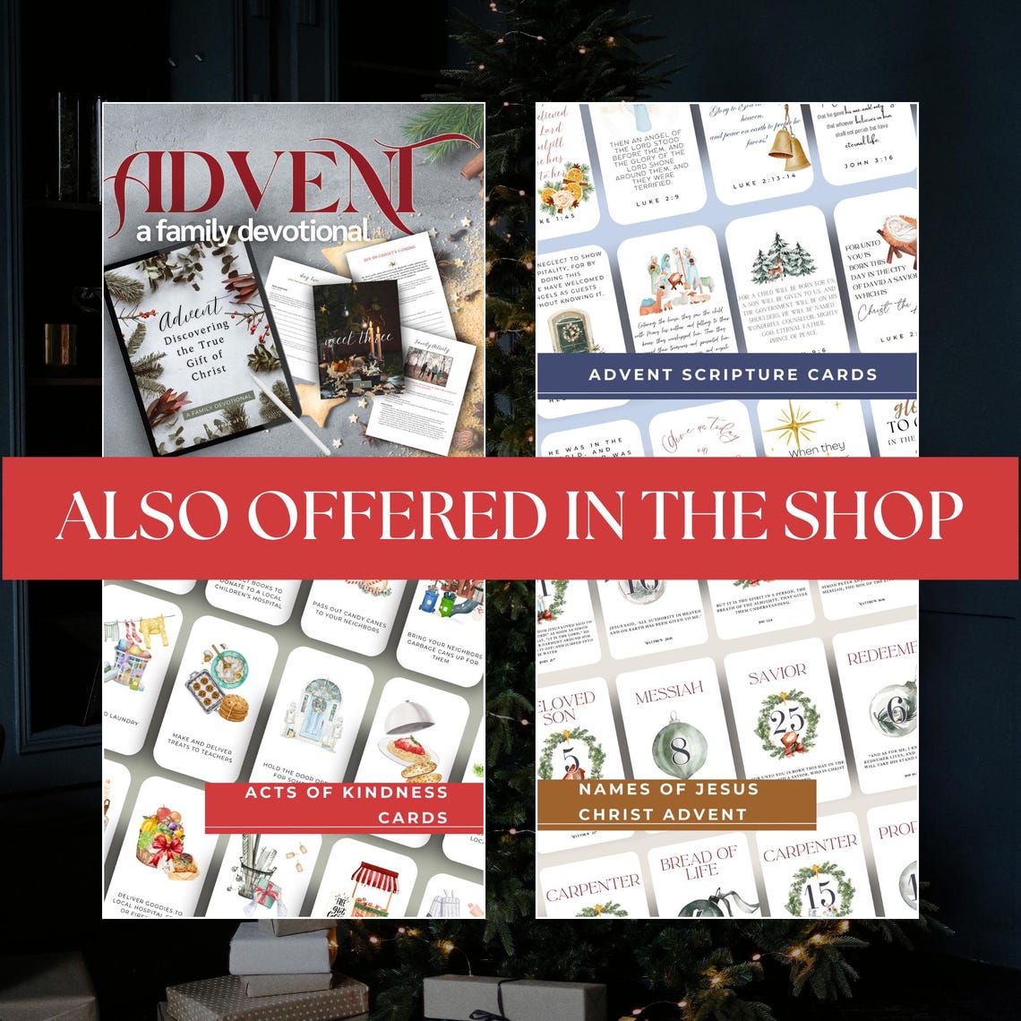 Nativity Story Advent Calendar Cards: Christian Christmas Countdown ...