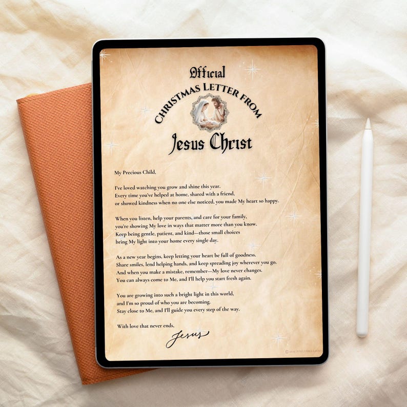 Letter From Jesus, Official Heaven’s Mail Letter, Christian Christmas ...