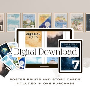 Days of Creation Printable Poster & Flashcard Bundle, Sunday School ...