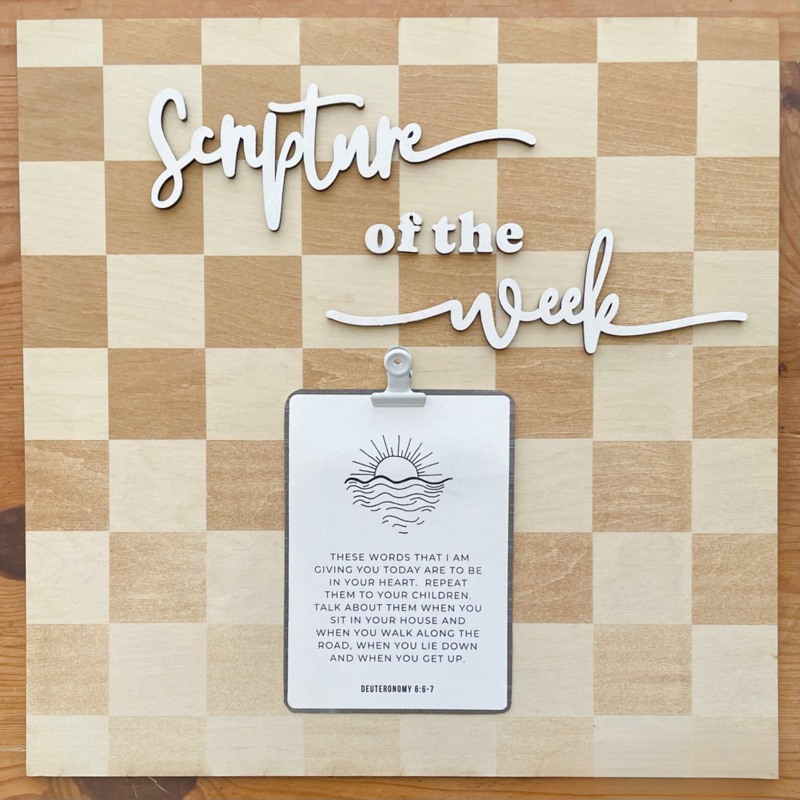 Weekly Scripture Wood Sign, Scripture of the Week Clipboard Sign, Bible ...