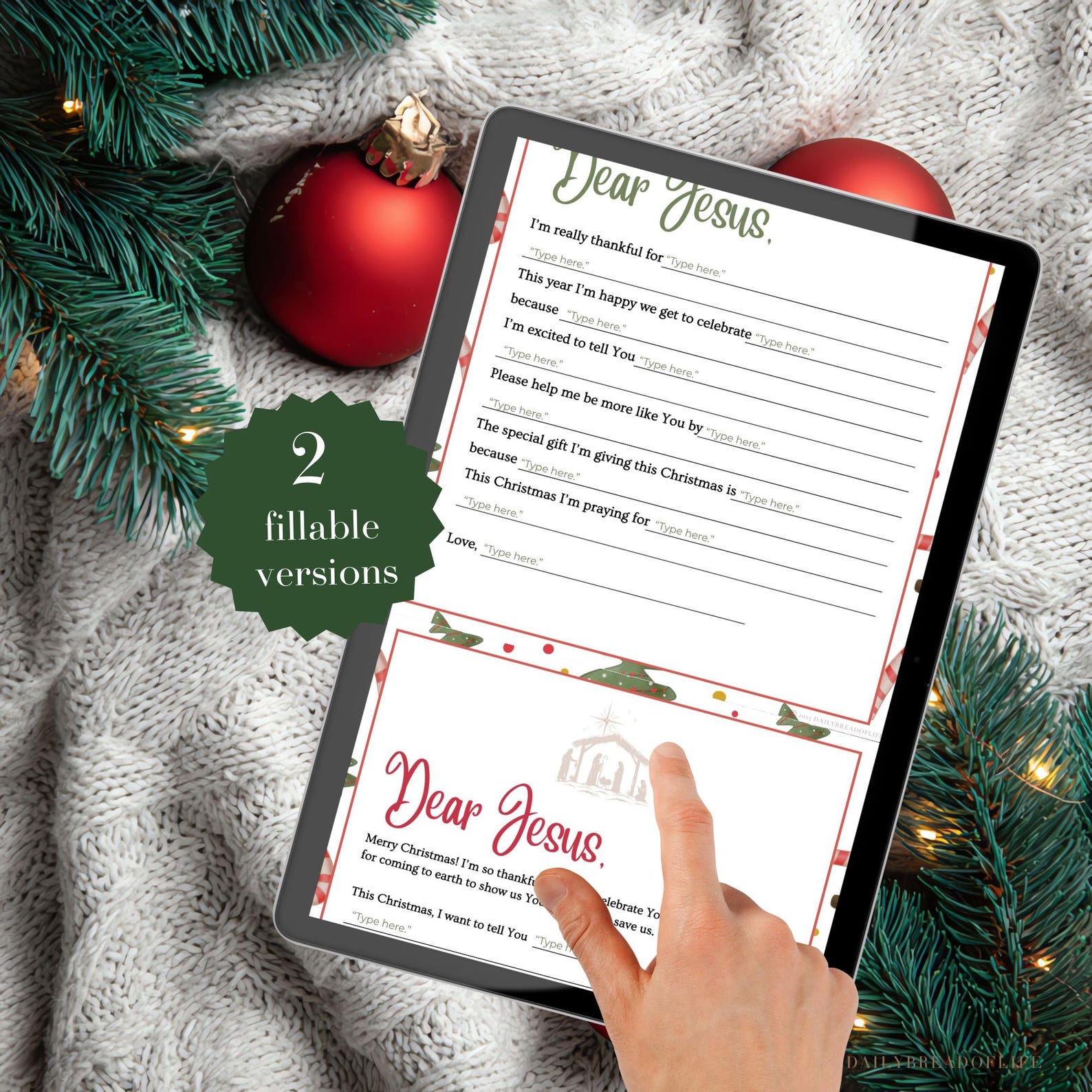 Editable Christmas Letter to Jesus: Christian Printable Activity for ...