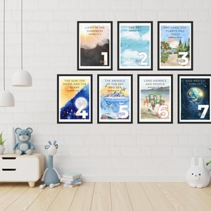 Days of Creation Printable Poster & Flashcard Bundle, Sunday School ...