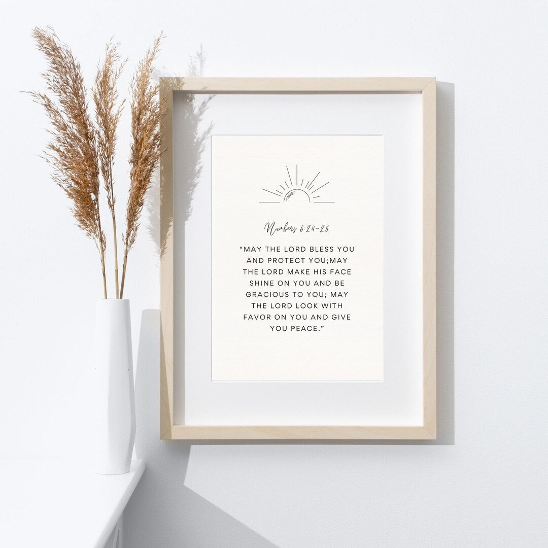 Numbers 6:24-26 , Bible Verse Printable, Bible Verse Print, Christian ...