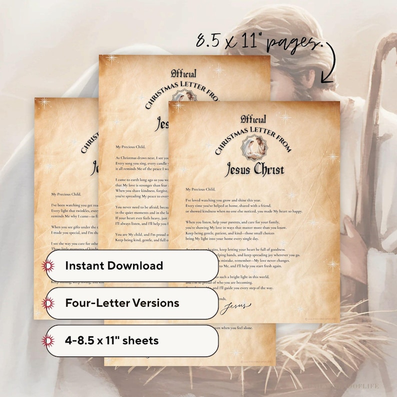 Letter From Jesus, Official Heaven’s Mail Letter, Christian Christmas ...