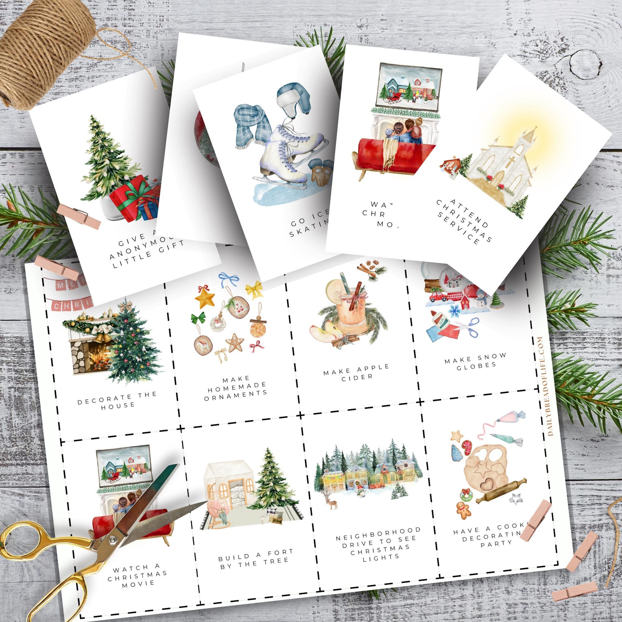 DIY Advent Calendar Printable Family Holiday Countdown Interactive ...