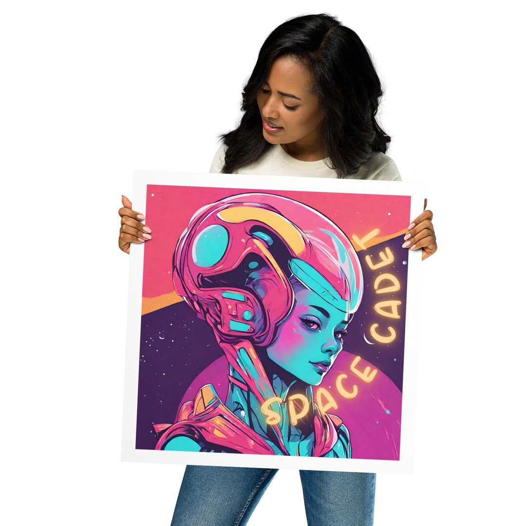 Space Cadet Wall Art, Alien Girl Print, Alien Poster, Sci Fi Wall Art ...