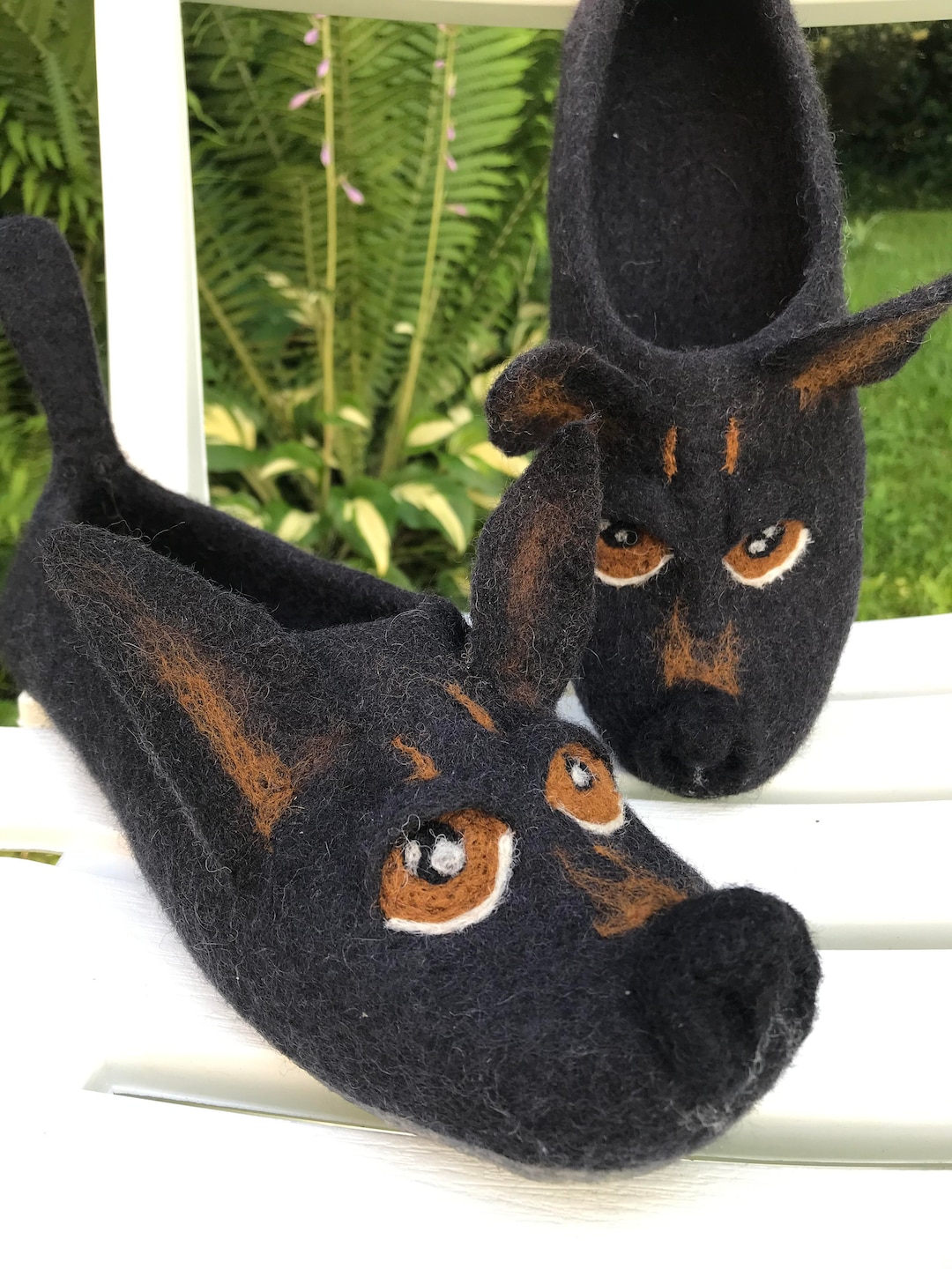 Dog Clogs,dogs Lovers Gift,wool Slippers,animals Slippers,funy Slippers ...