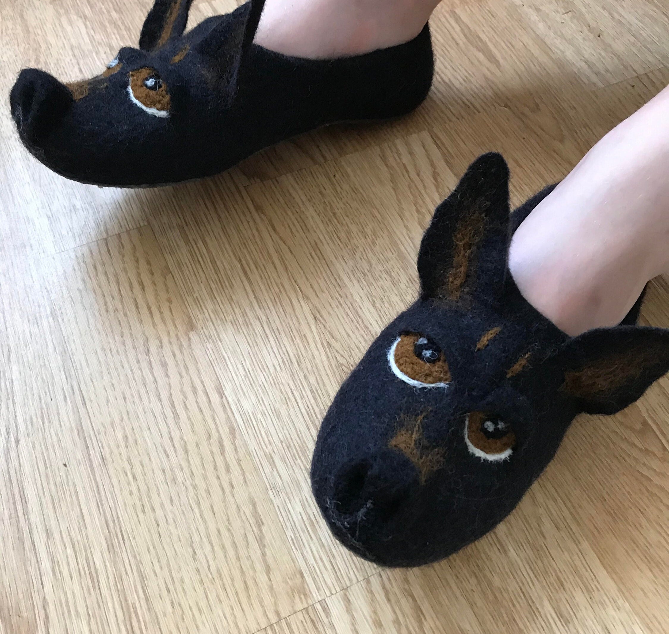 Dog Clogs,dogs Lovers Gift,wool Slippers,animals Slippers,funy Slippers ...
