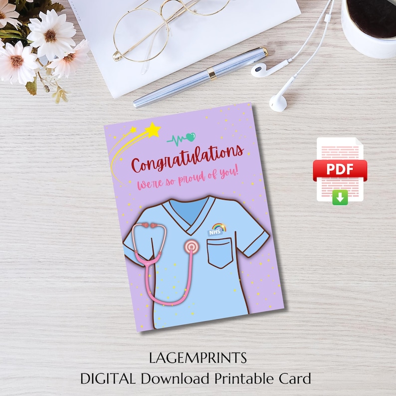 Nurse Graduation Card - Congratulations on Your Exams - Nurse Exam Card ...