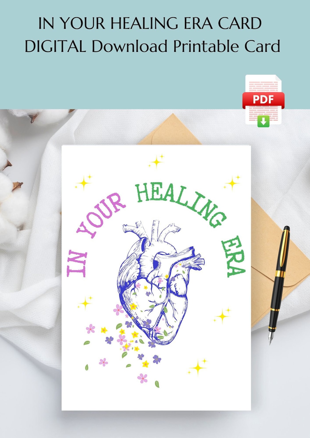 In Your Healing Era Card DIGITAL Download - Printable Emotional Healing ...