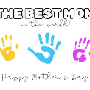 Mother's Day Handprint Printable | Gift for Mom Mother's Day Printable ...