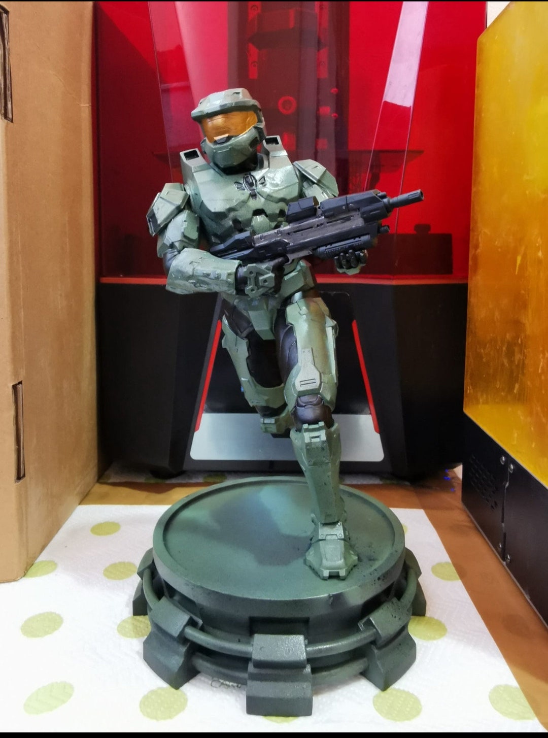 Master Chief Halo Resin Diorama Figure 3d Printed in 8k - Etsy