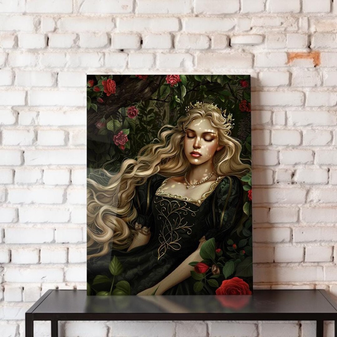 Sleeping Beauty Wall Art Briar Rose Metal Poster Aurora Print 8x10 ...