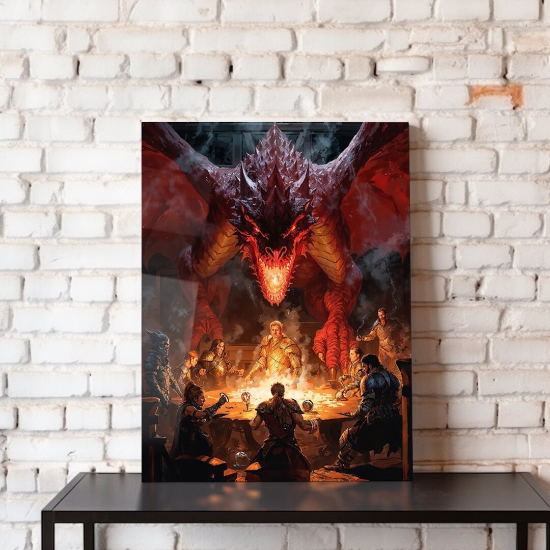 Metal Poster Dnd Wall Art Dragon Print RPG 8x10 12x16 16x20 - Etsy