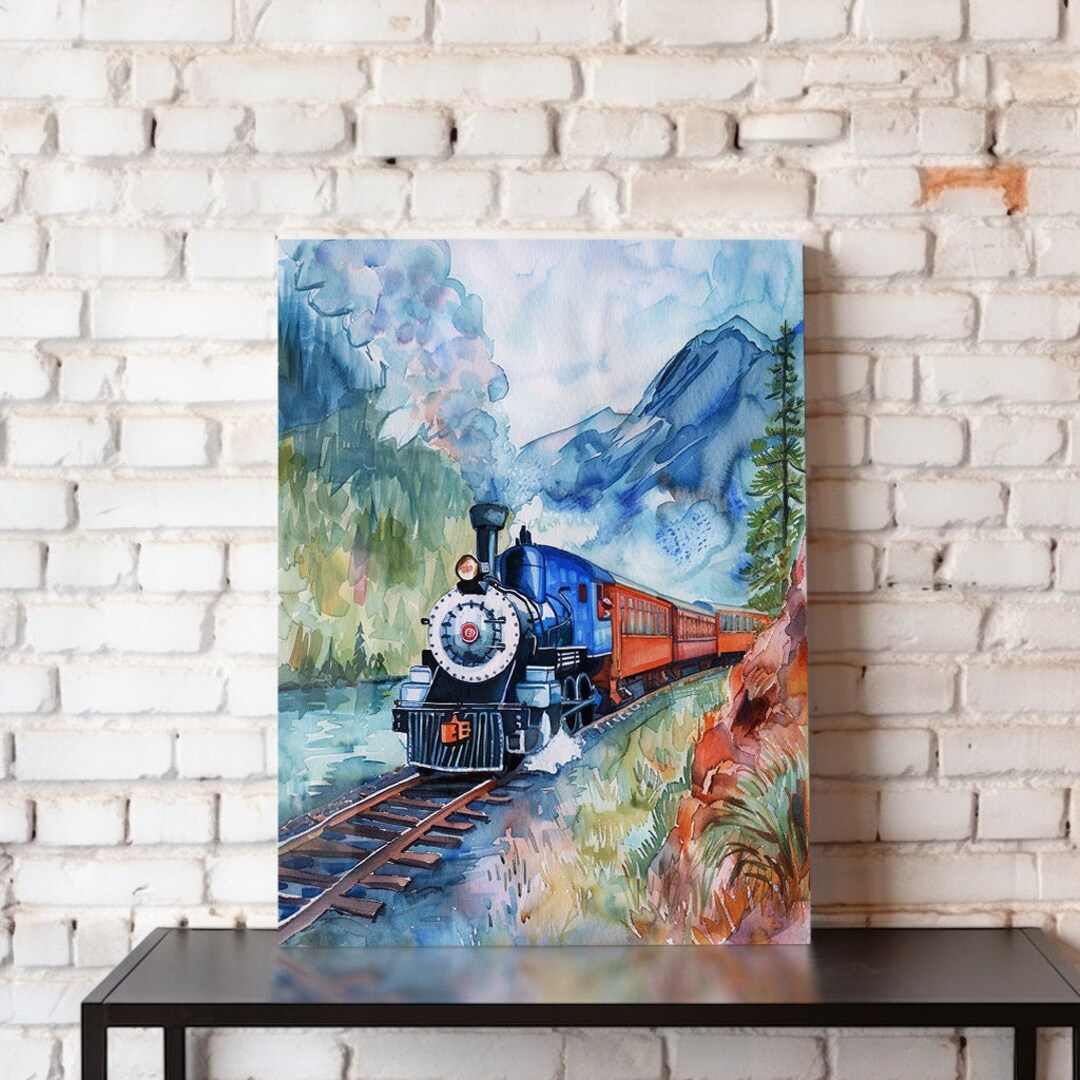 Scenic Train Ride Metal Poster Metal Train Wall Art, Art Print, Home ...