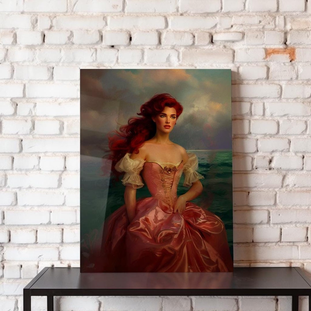 The Little Mermaid Metal Poster Princess Wall Art Mermaid Print 8x10 ...