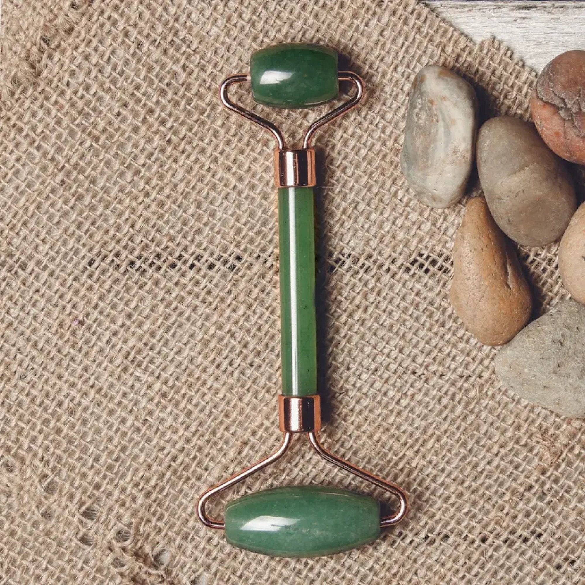 Green Agate Natural Stone Massage Tool face Roller - Etsy