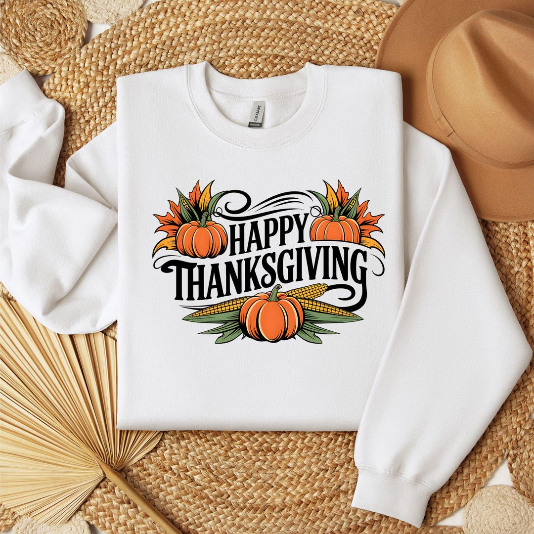 Happy Thanksgiving Digital Instant Download PNG, Turkey Thanksgiving ...