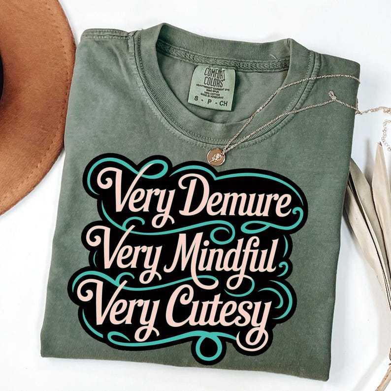 Demure PNG, Cutesy Demure, Very Demure Svg, Demure Mindful Cutesy SVG ...