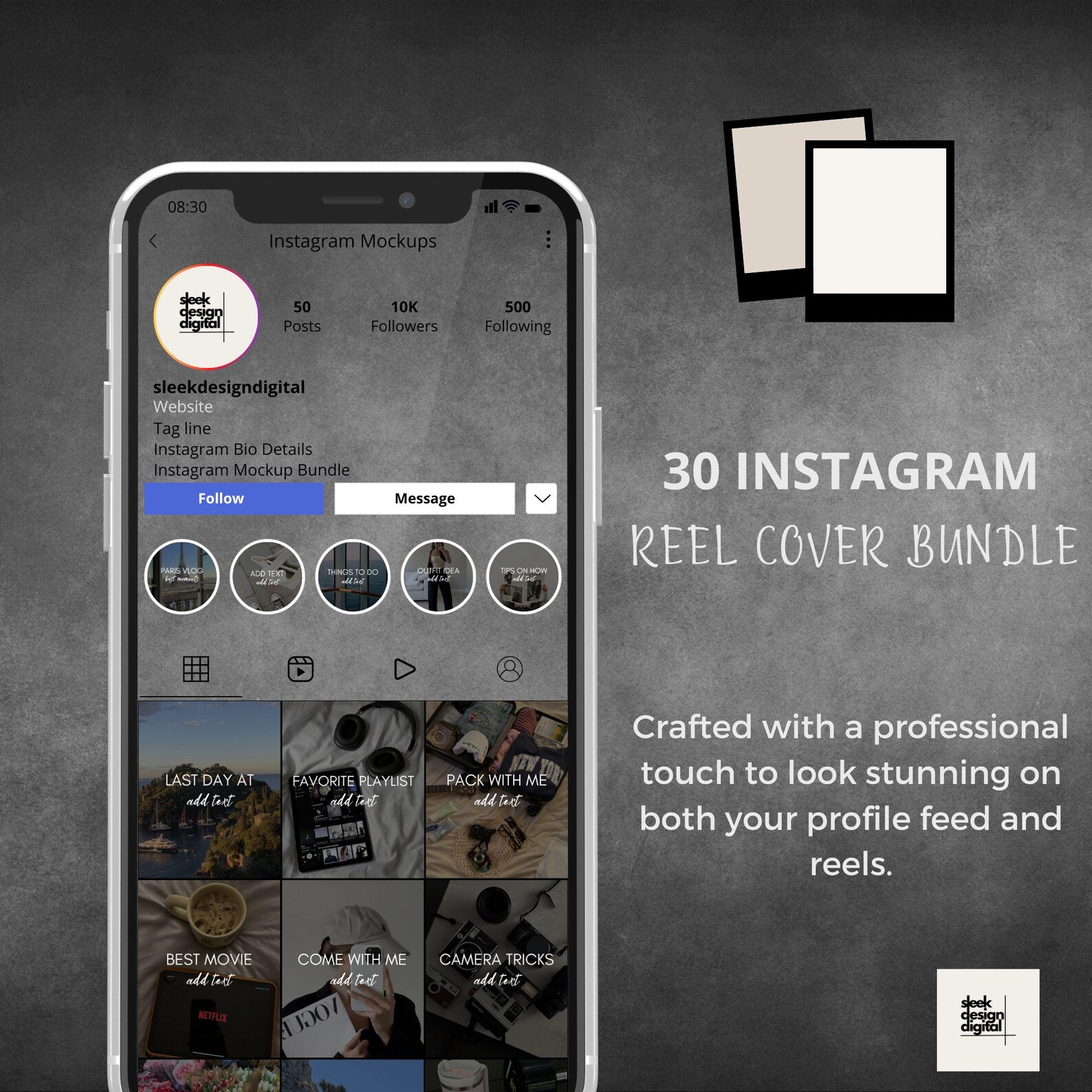 Instagram Reel Cover Template, Brand Kit Reel Cover, Reel Cover for ...