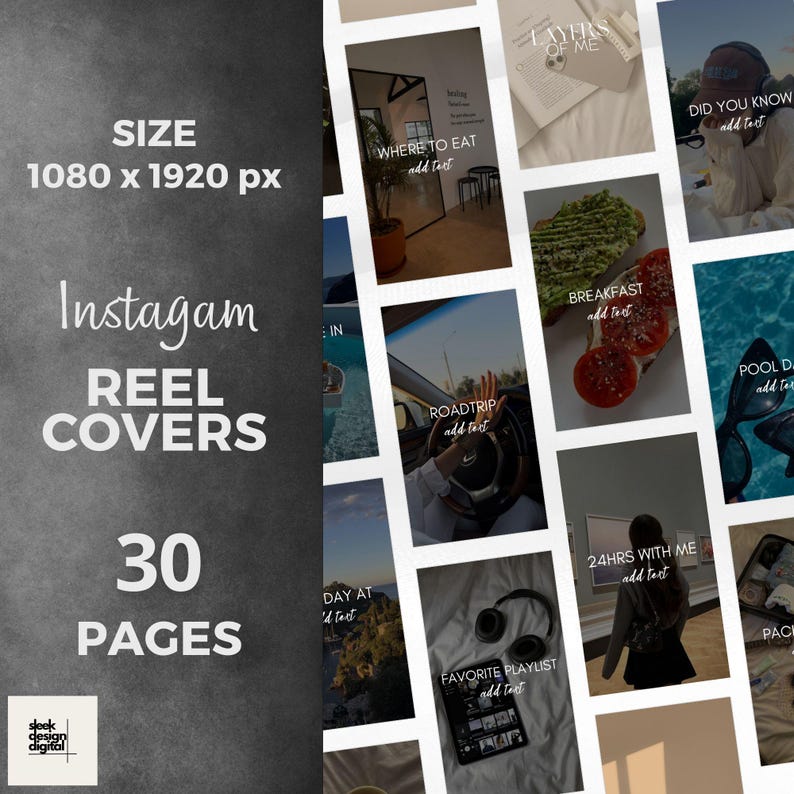 Instagram Reel Cover Template, Brand Kit Reel Cover, Reel Cover for ...