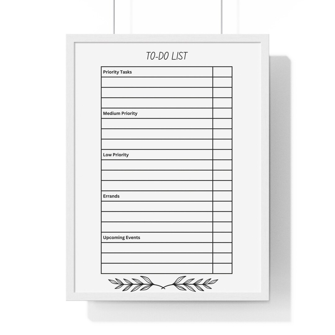 Acrylic Dry Erase Wall To-do List Board, Checklist , Categorized ...