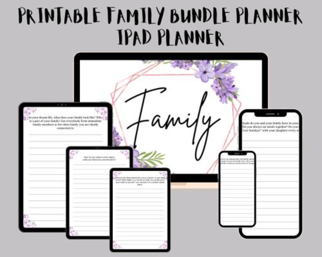 Awakeningurvisionprintable Family Bundle Planner - Etsy