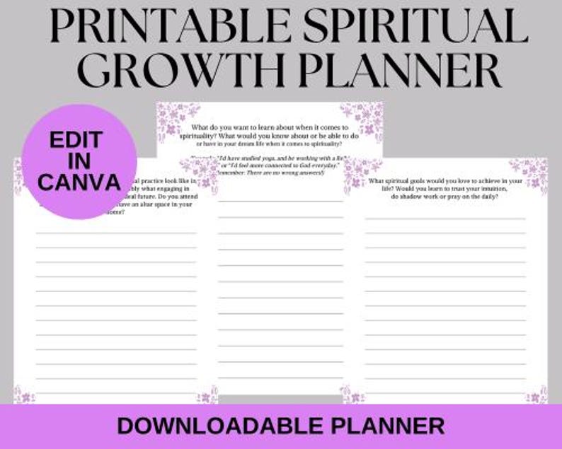 Awakeningurvisionprintable Spiritual Growth Planner - Etsy