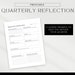 Quarterly Review Printable - Quarter Reflection - Quarterly Planner ...