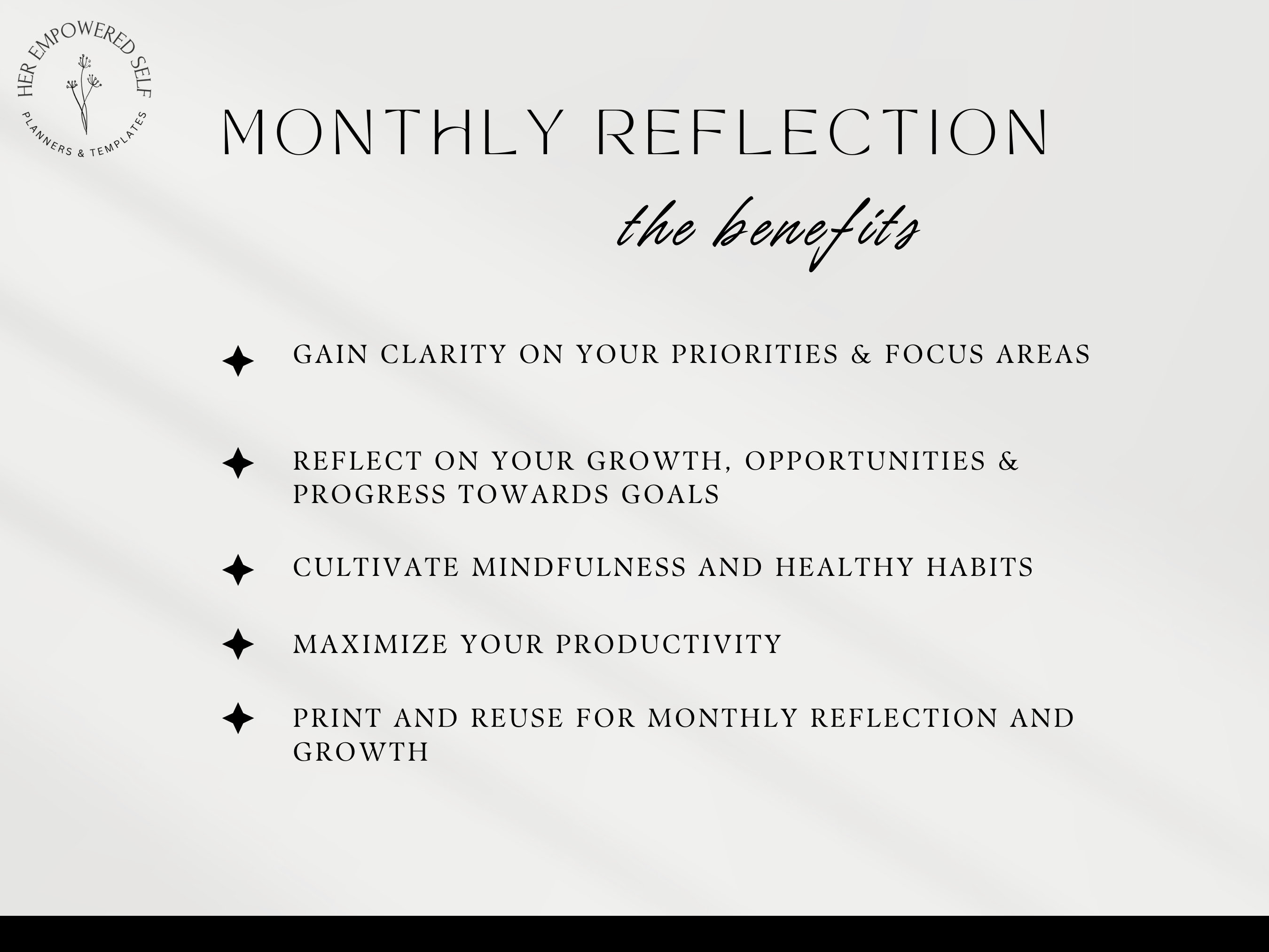 Monthly Review Printable - Monthly Reflection - Monthly Planner - Self ...