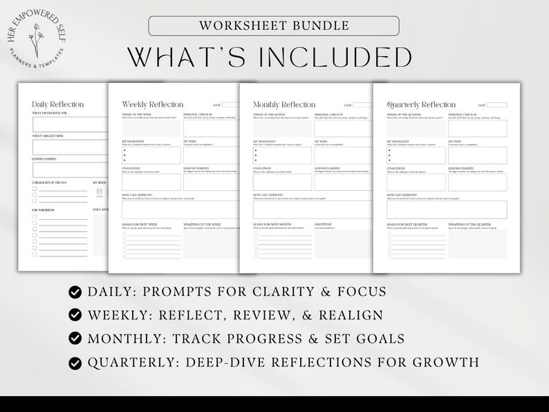 Ultimate Self-reflection Planner Bundle | Daily, Weekly, Monthly ...