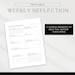 Weekly Review Printable - Weekly Reflection - Weekly Planner - Self ...