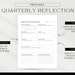 Quarterly Review Printable - Quarter Reflection - Quarterly Planner ...