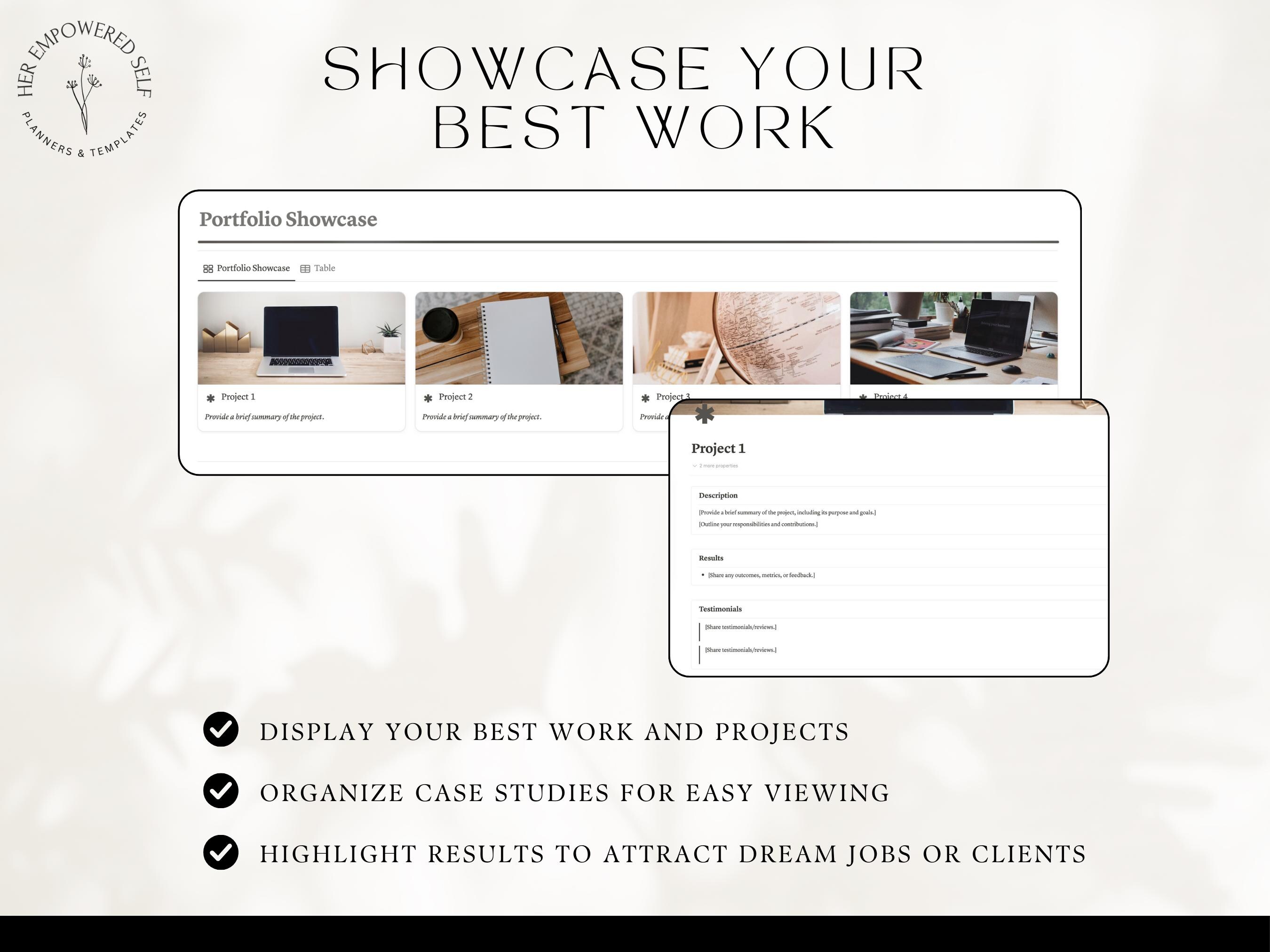 Notion Portfolio Template for Freelancers Entrepreneurs Creators ...