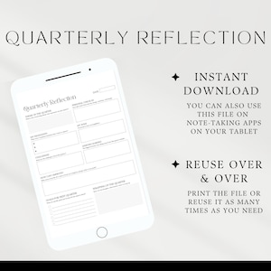 Quarterly Review Printable - Quarter Reflection - Quarterly Planner ...