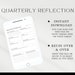 Quarterly Review Printable - Quarter Reflection - Quarterly Planner ...