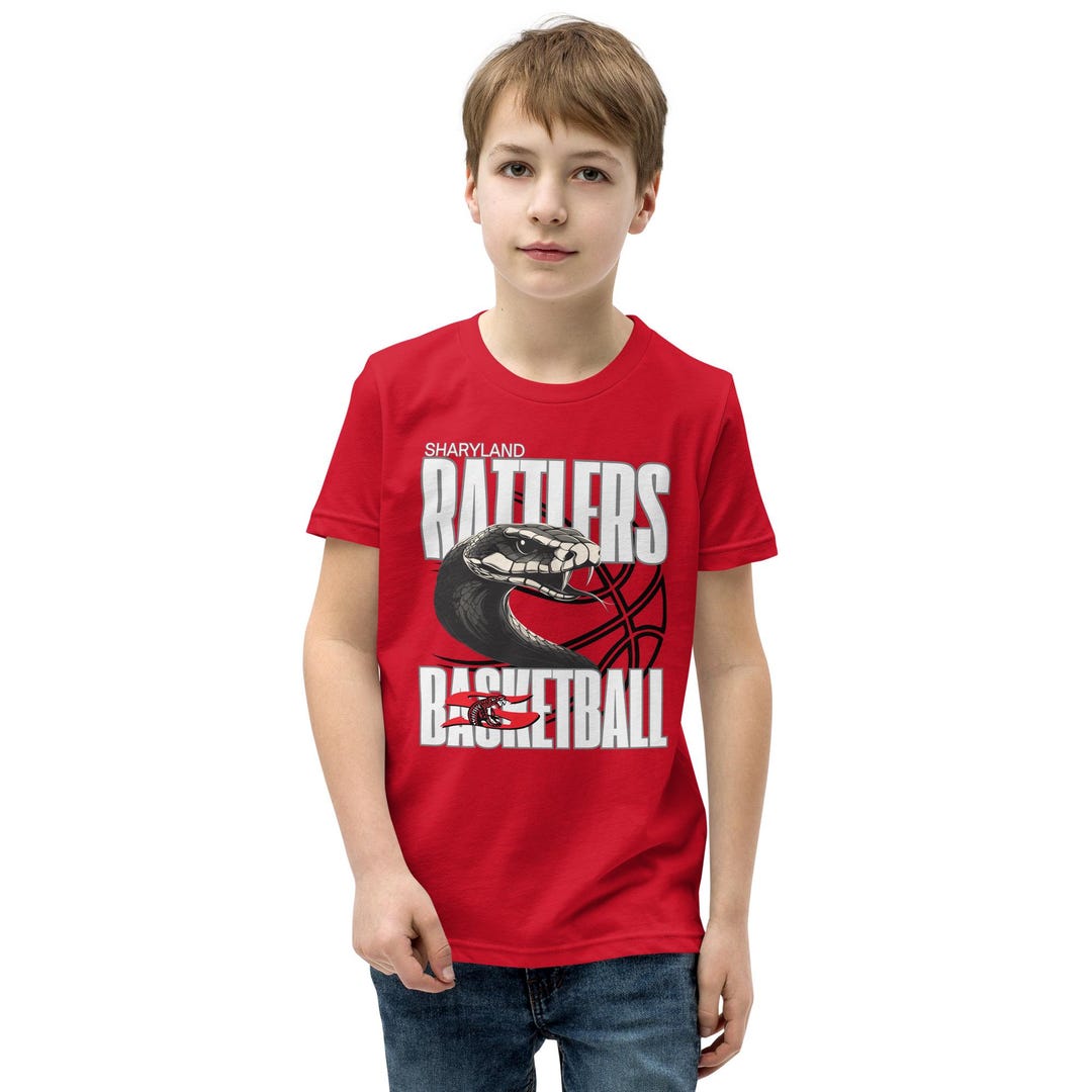 Youth Sharyland Rattlers Basketball Fan Shirt - Customize With Player ...