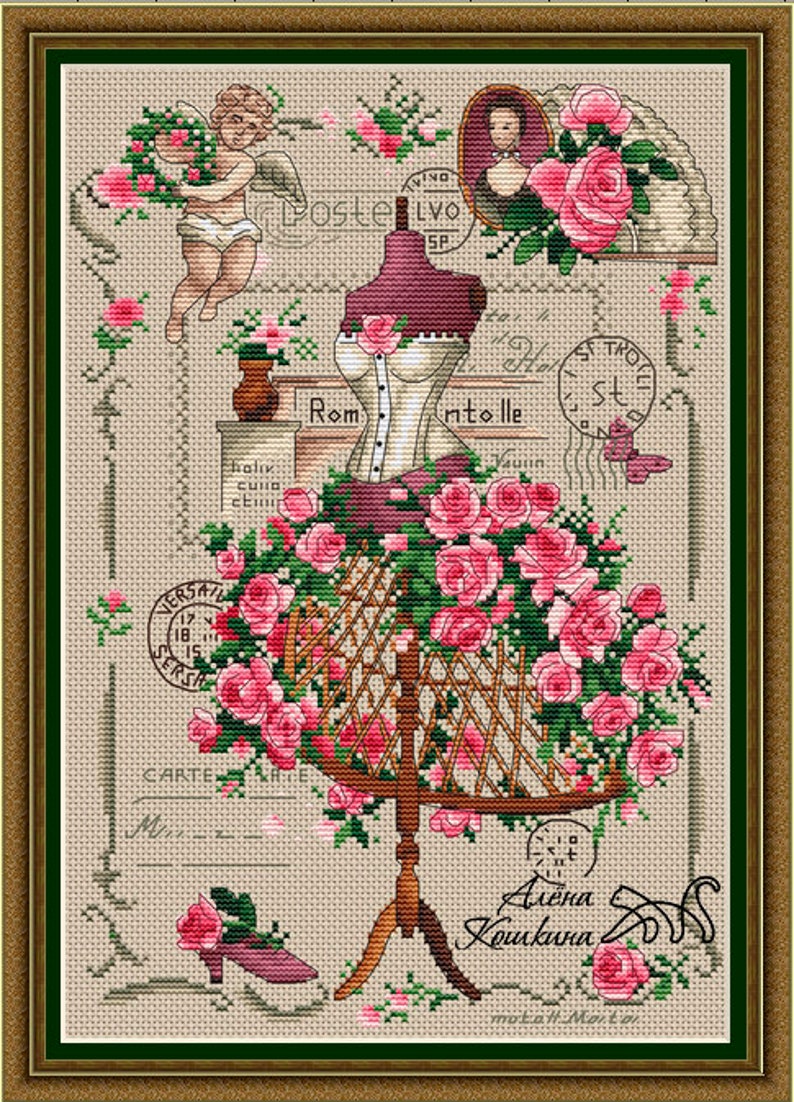 Cross Stitch Pattern Elegant Lady - Etsy