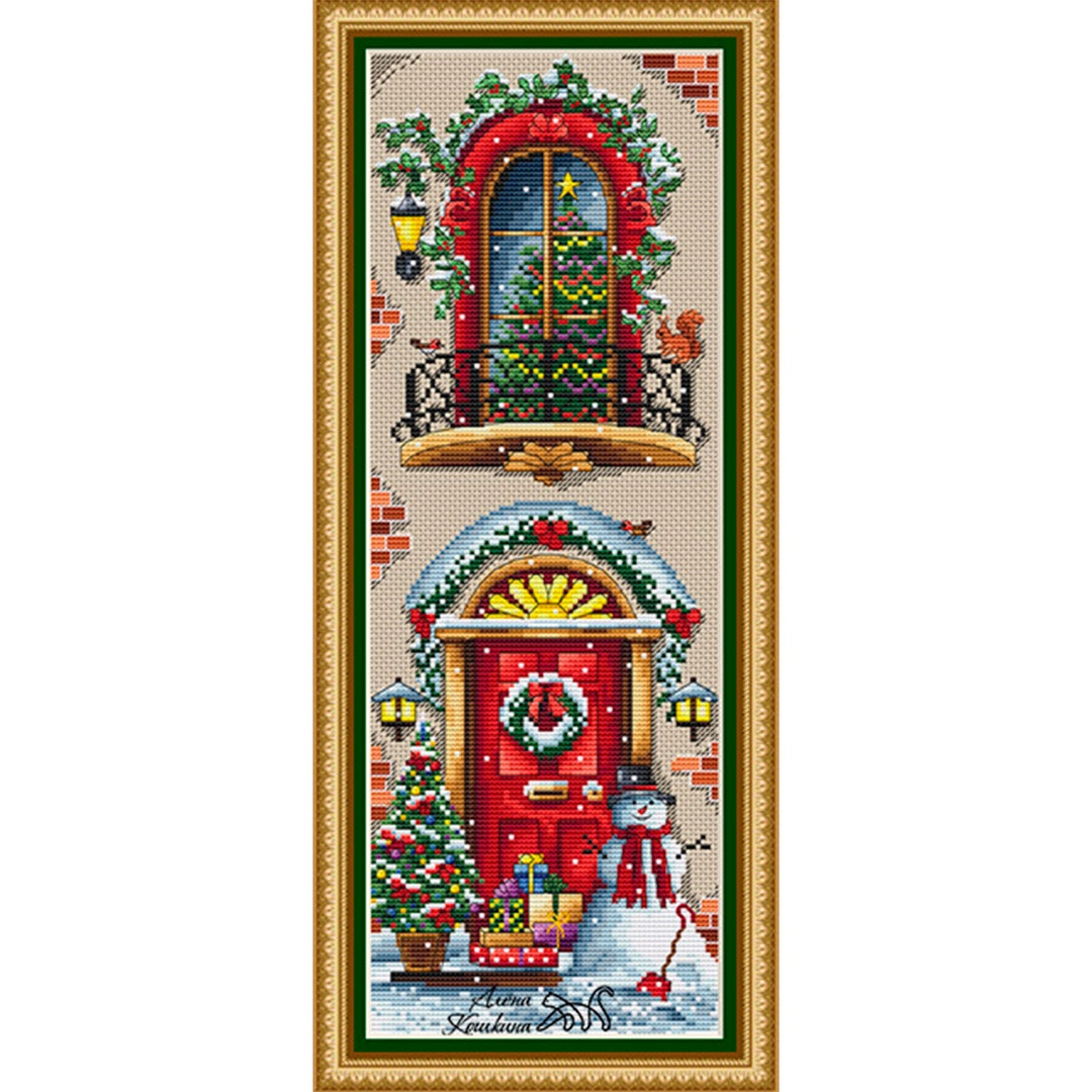 Cross Stitch Pattern House Balcony Porch Flowers Window Garden ...