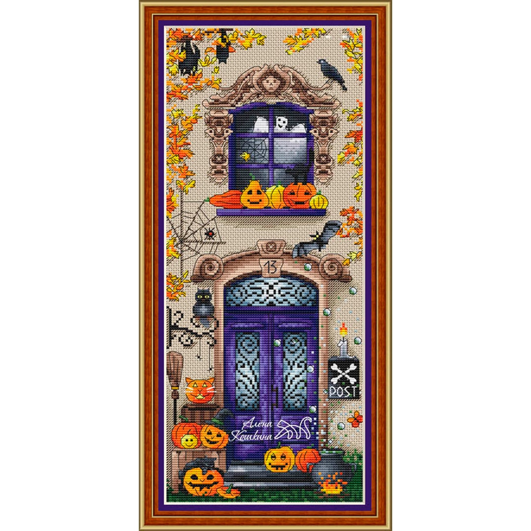 Cross Stitch Pattern House Balcony Porch Flowers Window Garden ...