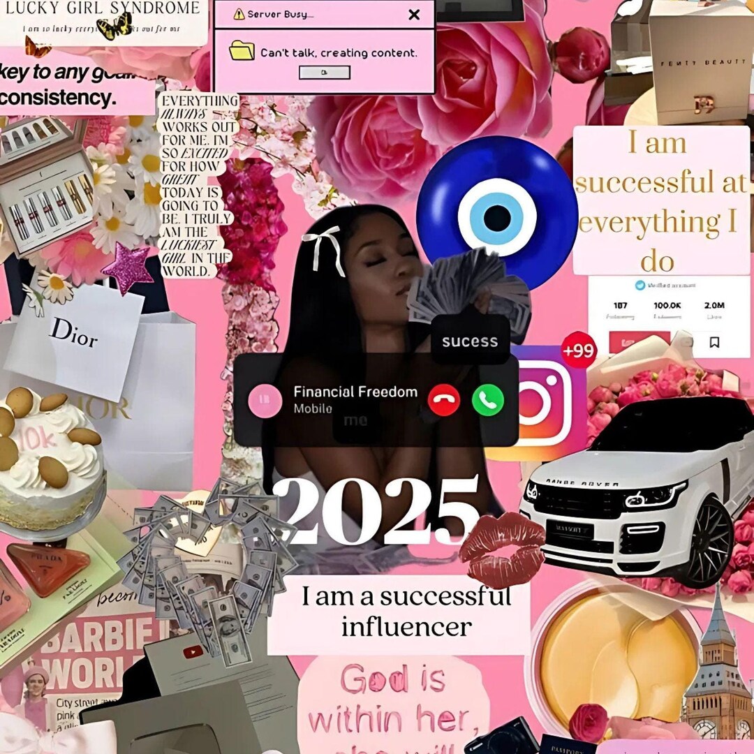2026 Vision Board Template: Digital Manifestation Planner (A1/A2 ...