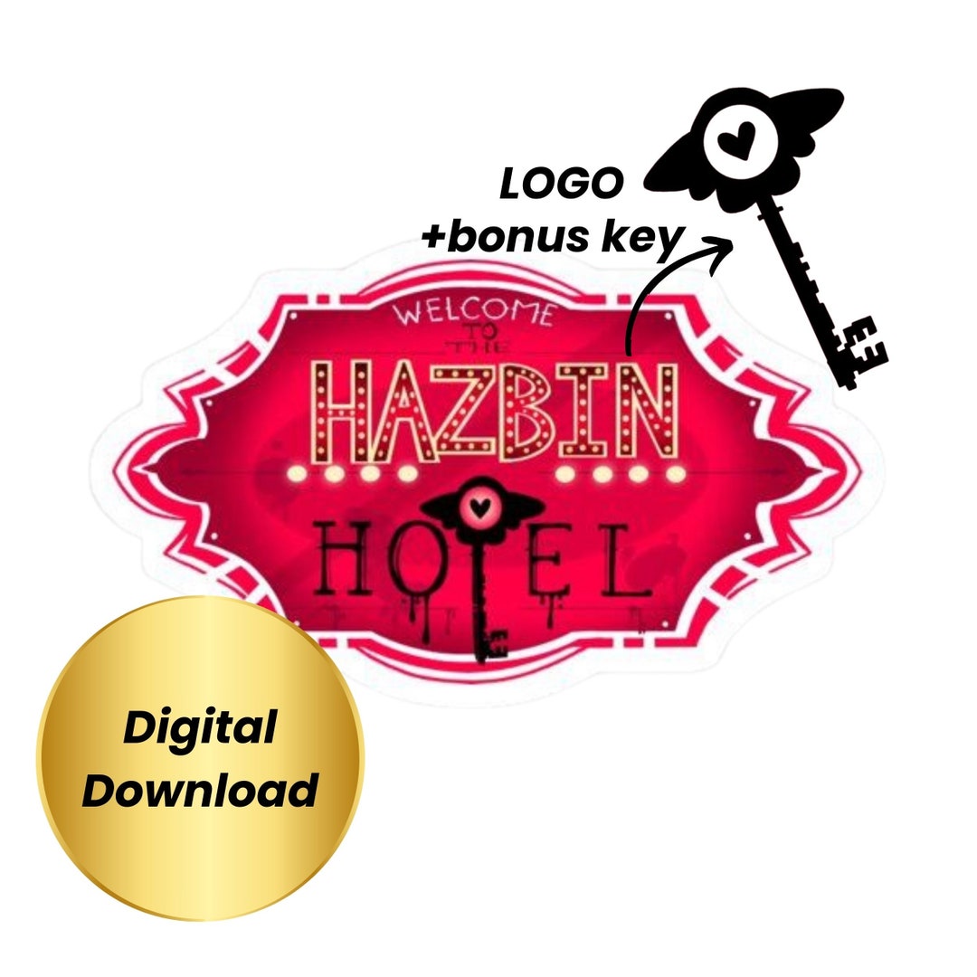 Hazbin Hotel Logo & Key PNG: Digital Download - Etsy