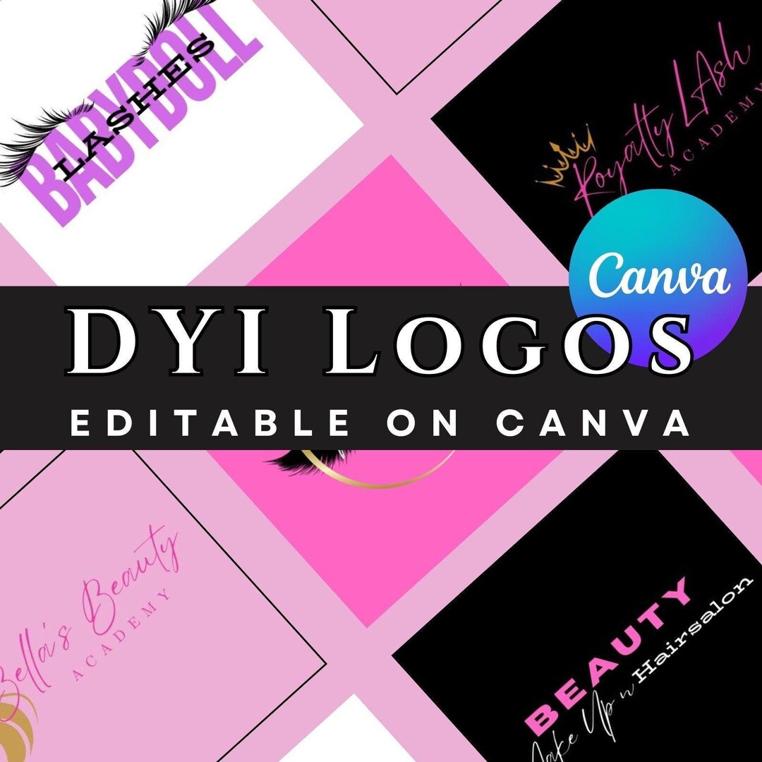 DIY 6x Bundle Logo Templates -beauty Logo, Boutique Logo, Lash Logo ...