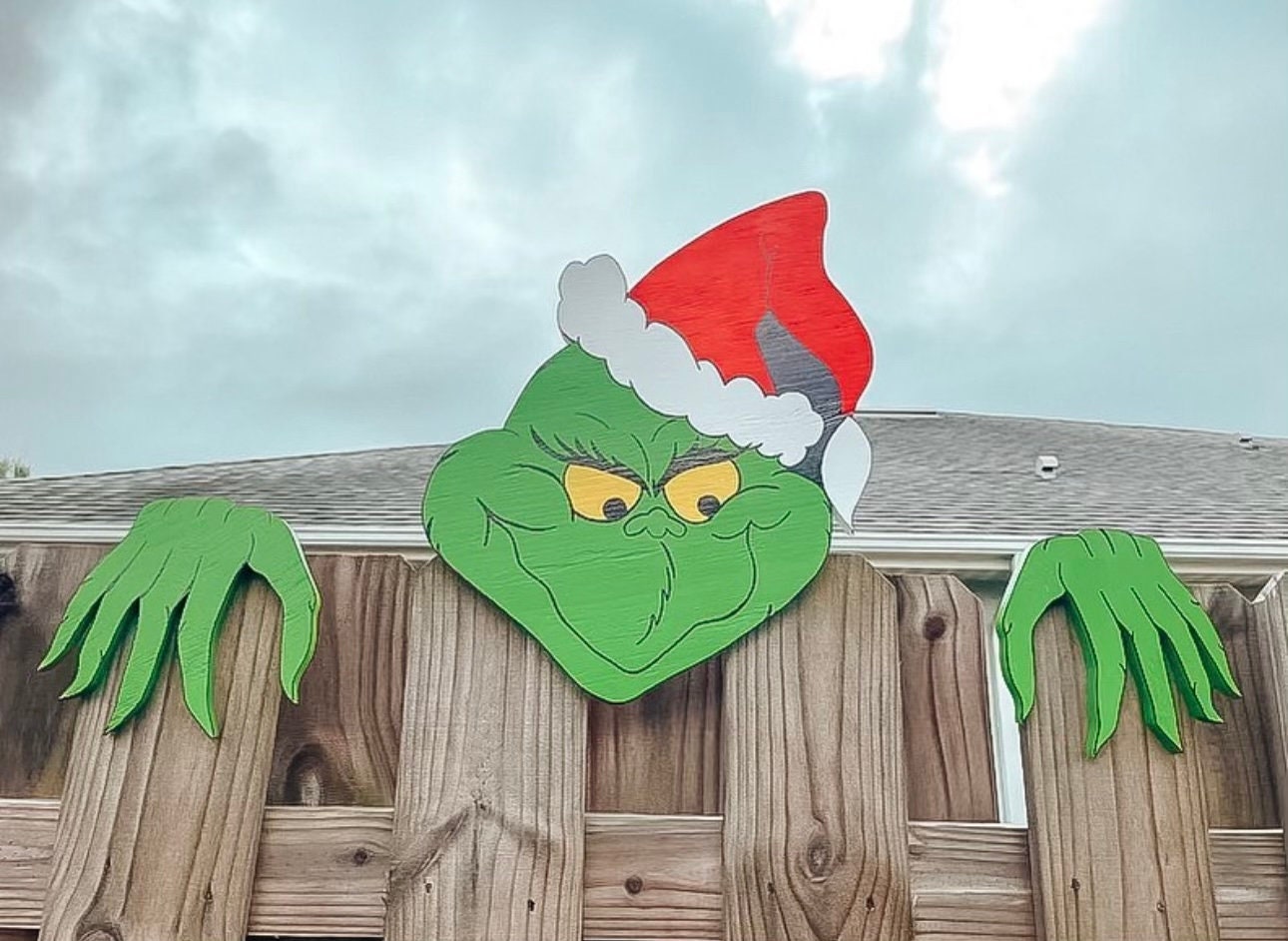 Grinch Wooden Sign Grinch Yard Decor - Etsy