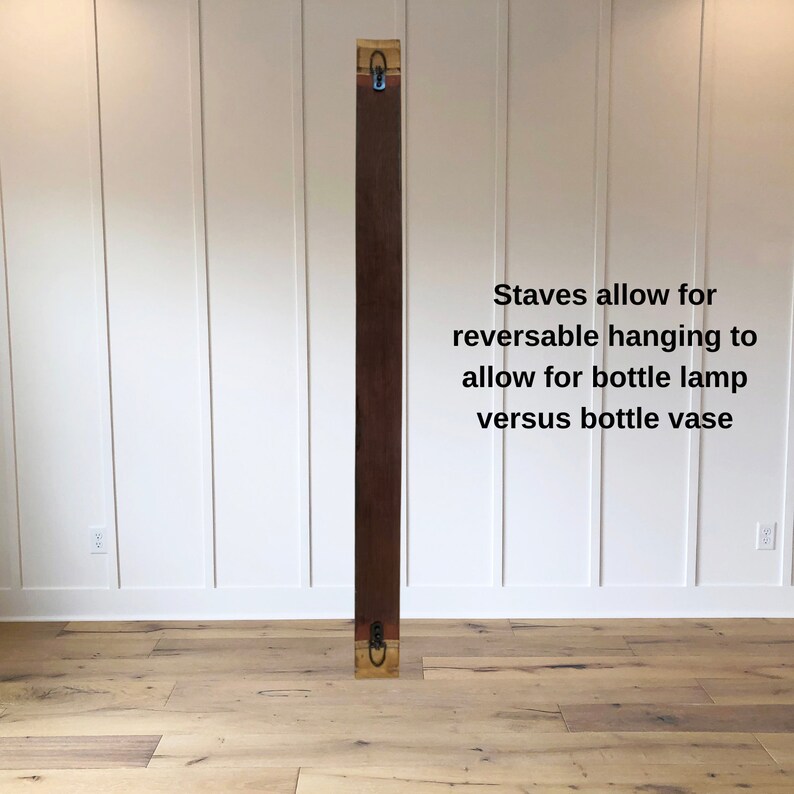 Rustic Reversable Wine Barrel Stave Wall Vase / Wall Sconce Handcrafted ...