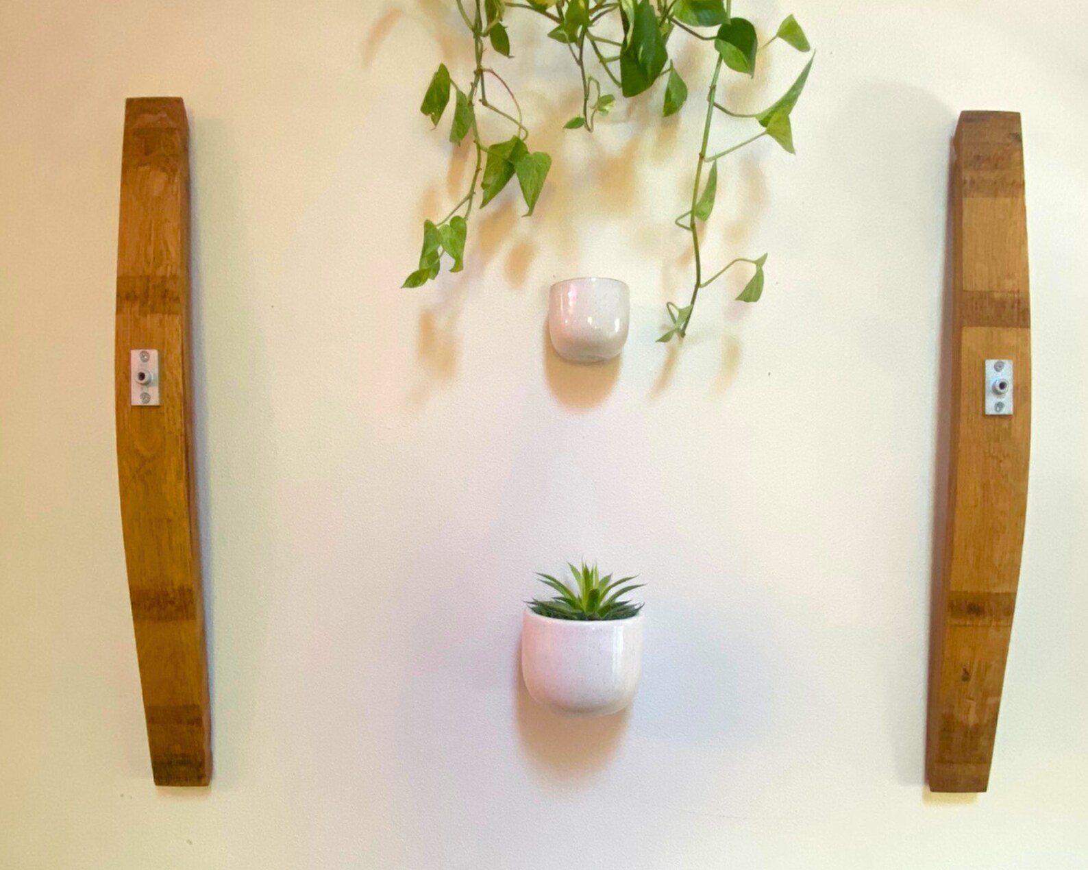 Rustic Reversable Wine Barrel Stave Wall Vase / Wall Sconce ...