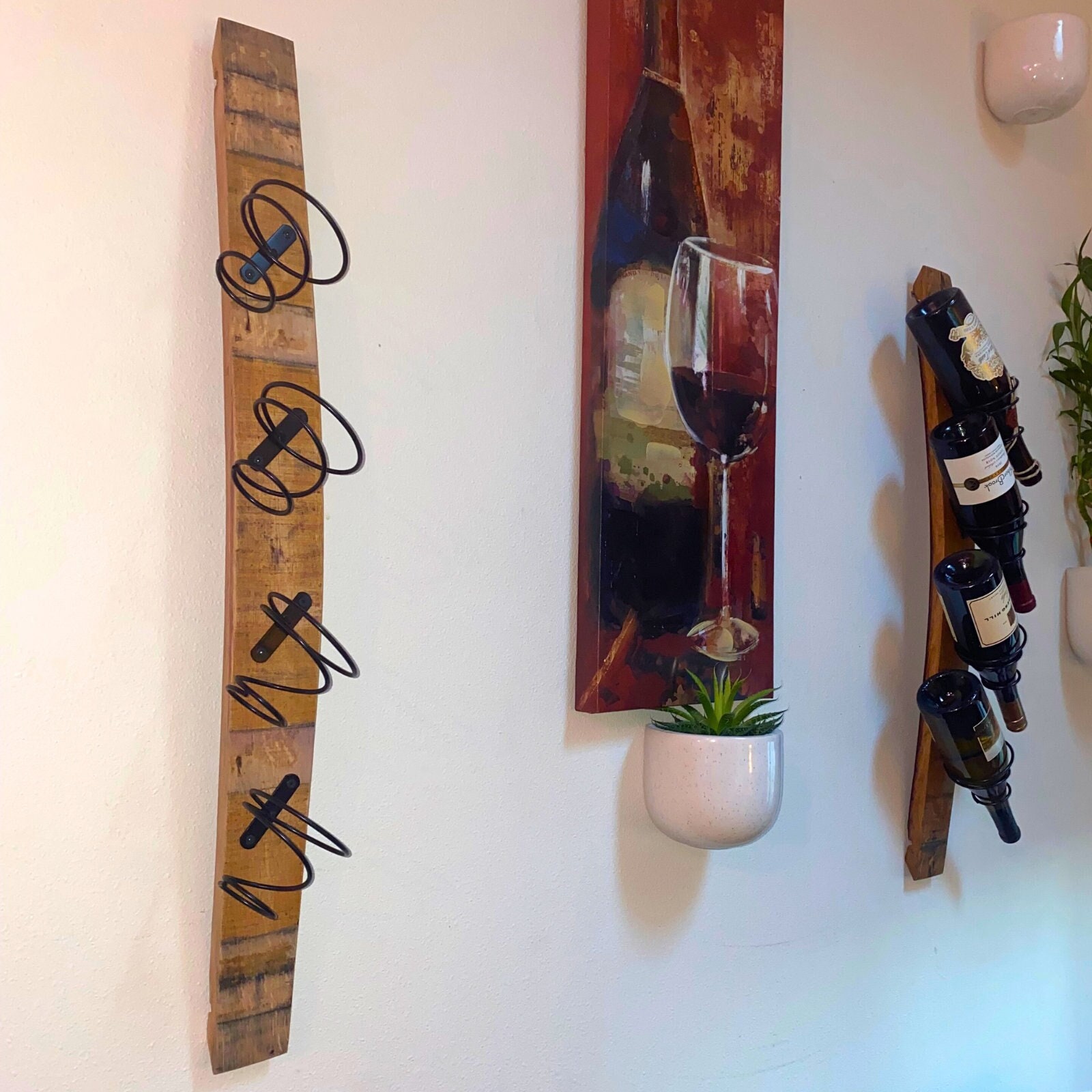 Wine Barrel Stave Wine Rack single Stave - Etsy